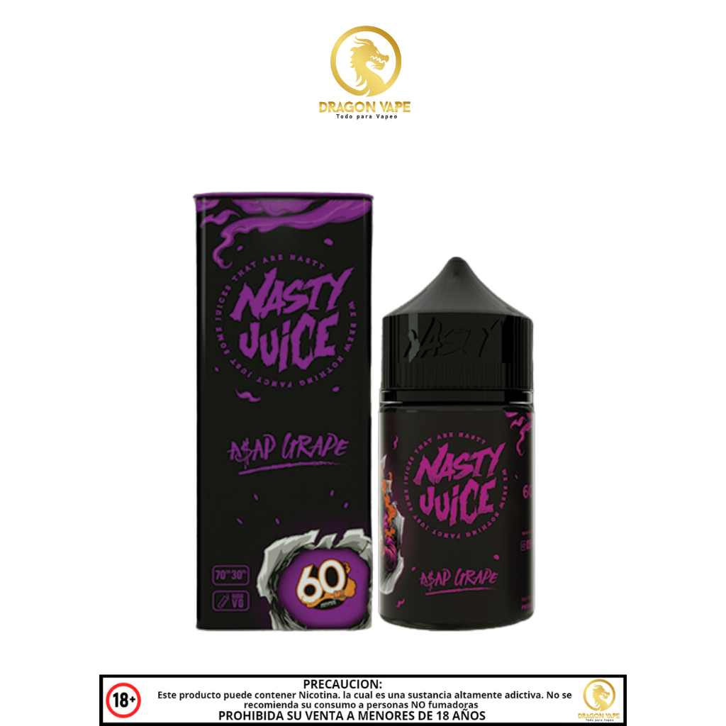 Asap Grape | Dragon | Uva Nasty juice | Base libre | Nasty | Vape Bogota